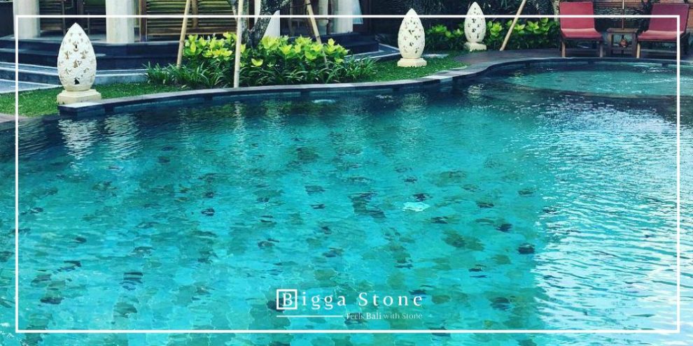 Green Sukabumi Stone Tiles – Balinese Natural Pool Tiles – Bali Natural ...